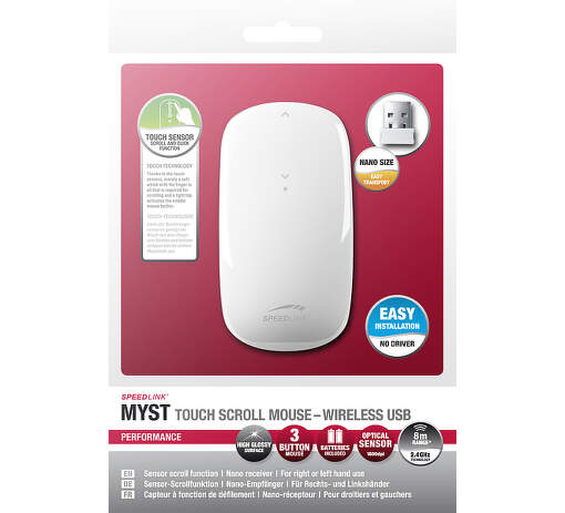 SL-6342-SWT MYST Touch Scroll Mouse, white | Nay.sk