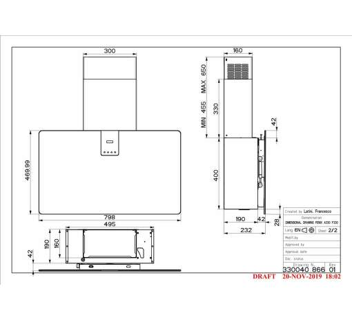 Faber SOFT BIANCO KOS A80 komínový digestor | Nay.sk