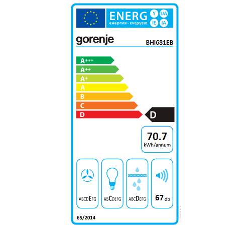 Gorenje BHI681EB vstavaný digestor | Nay.sk