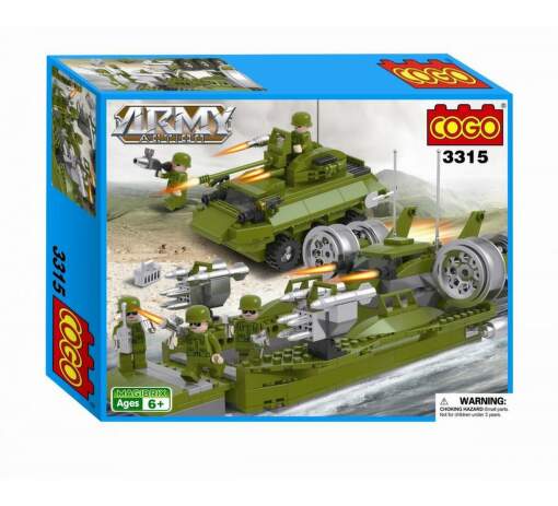 Cogo 3315 Army - Vojenské vznášadlo a transportér, 500ks - detská ...